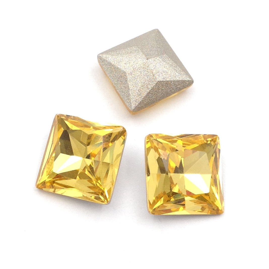 Кристалл Квадрат 12мм Citrine - milano-lux.ru
